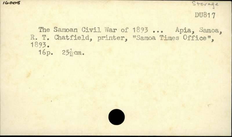 Samoan Civil War