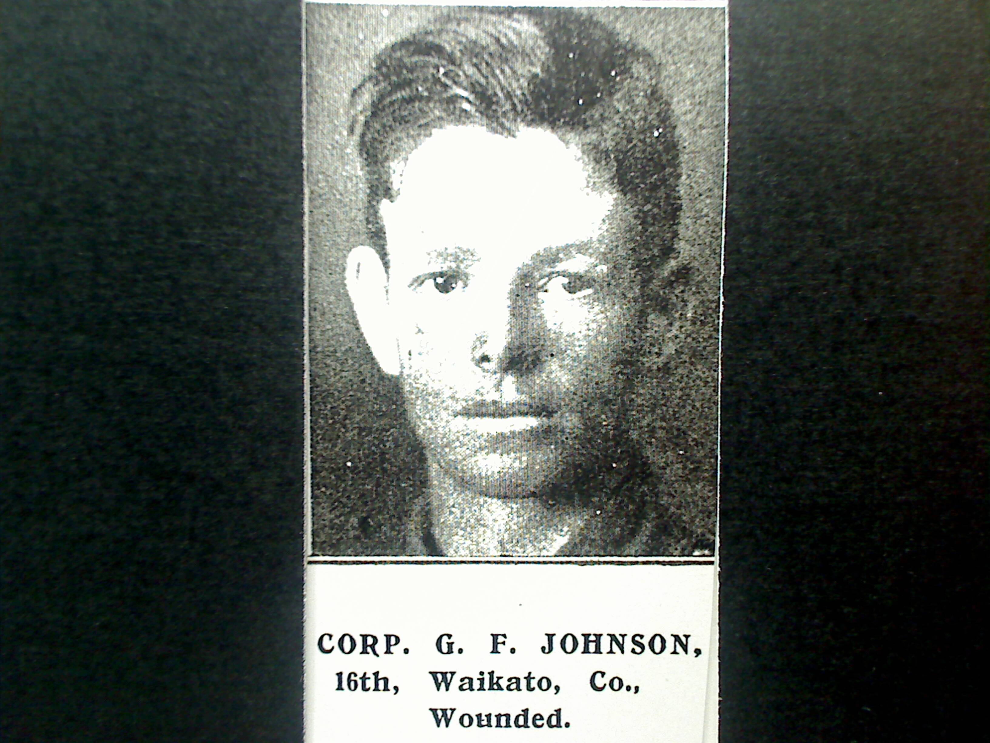 George Francis Johnson - Online Cenotaph - Auckland War Memorial Museum