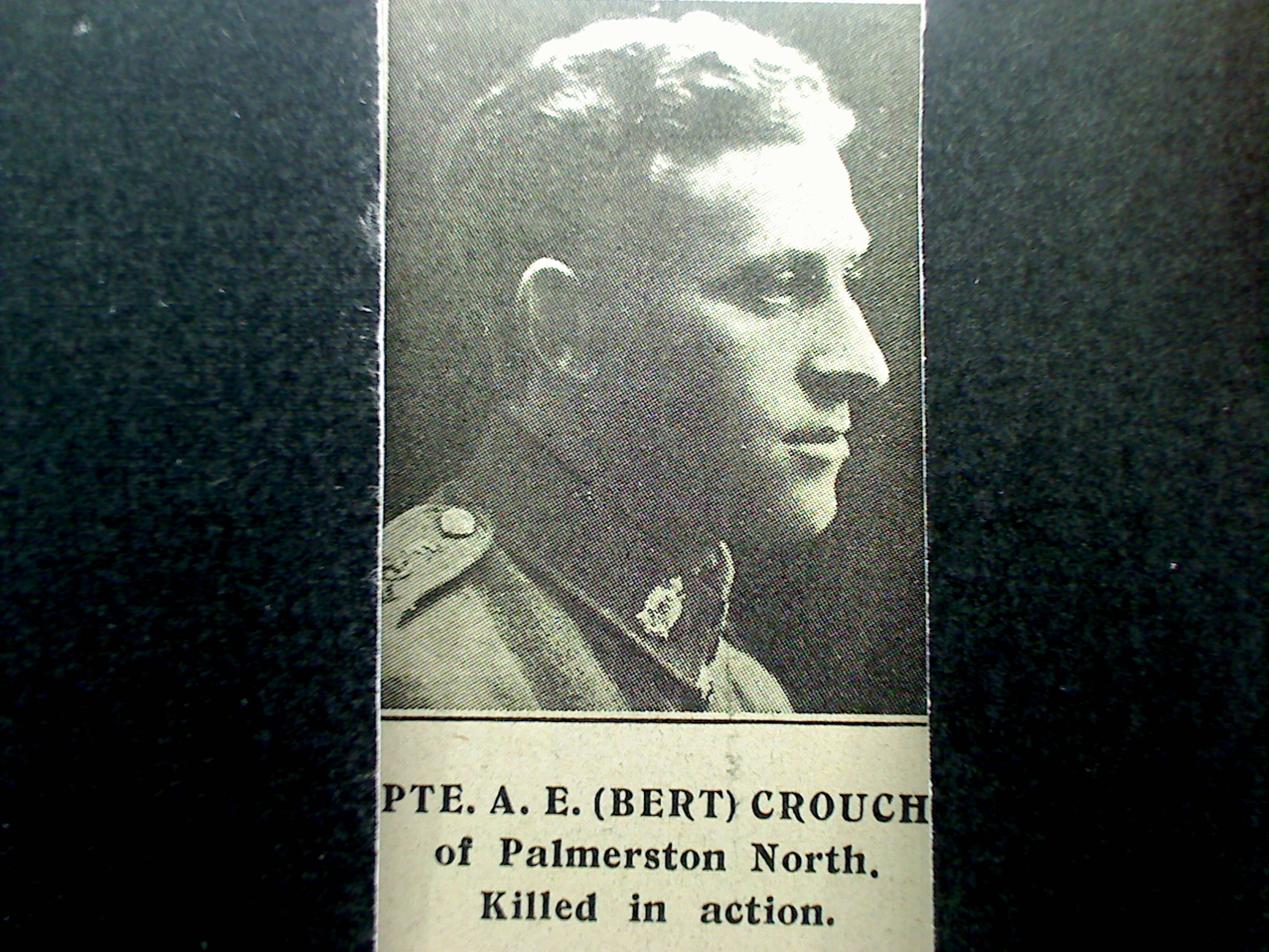 Albert Edward Crouch - Online Cenotaph - Auckland War Memorial Museum