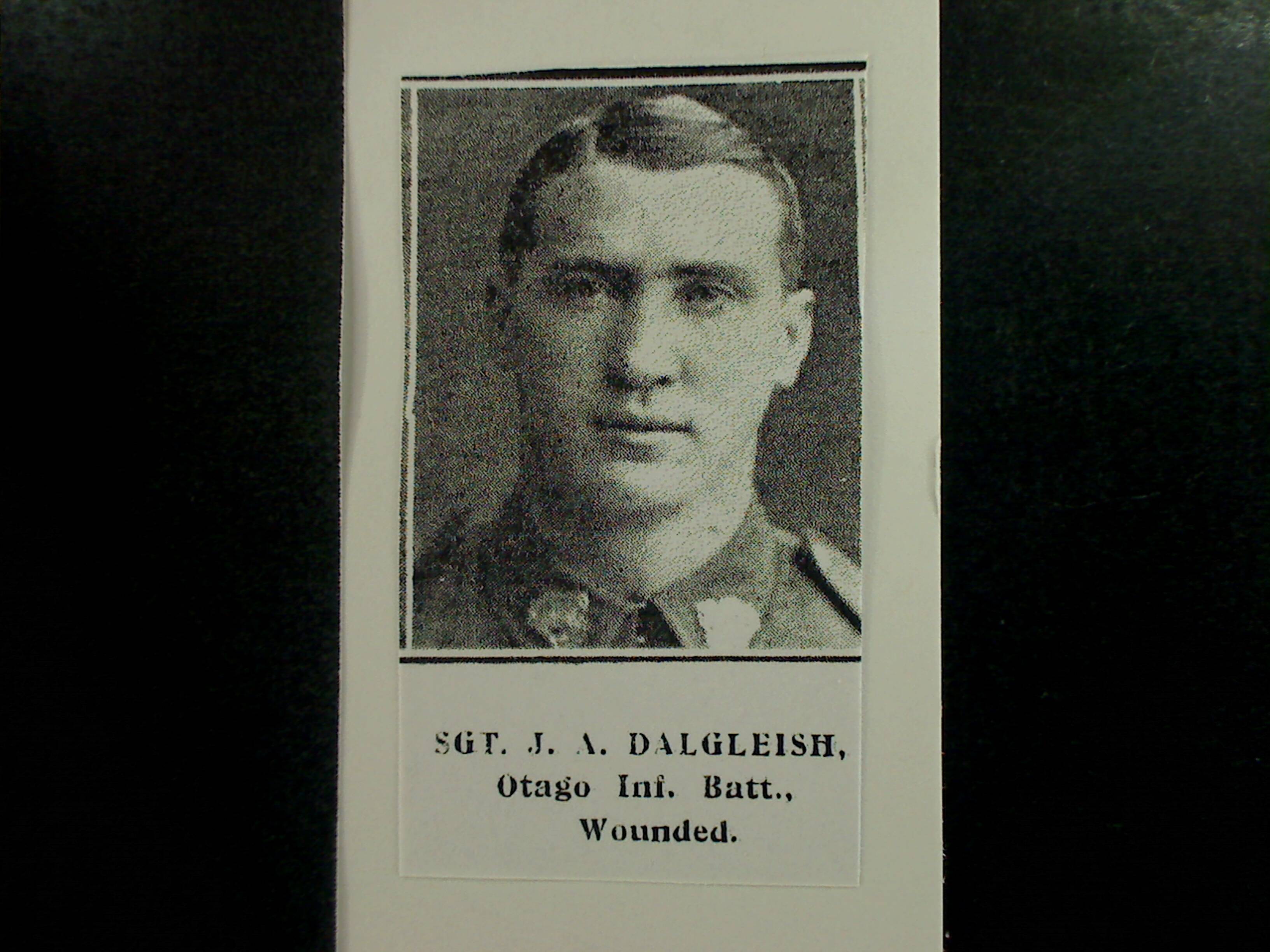 John Alexander Dalgleish - Online Cenotaph - Auckland War Memorial Museum