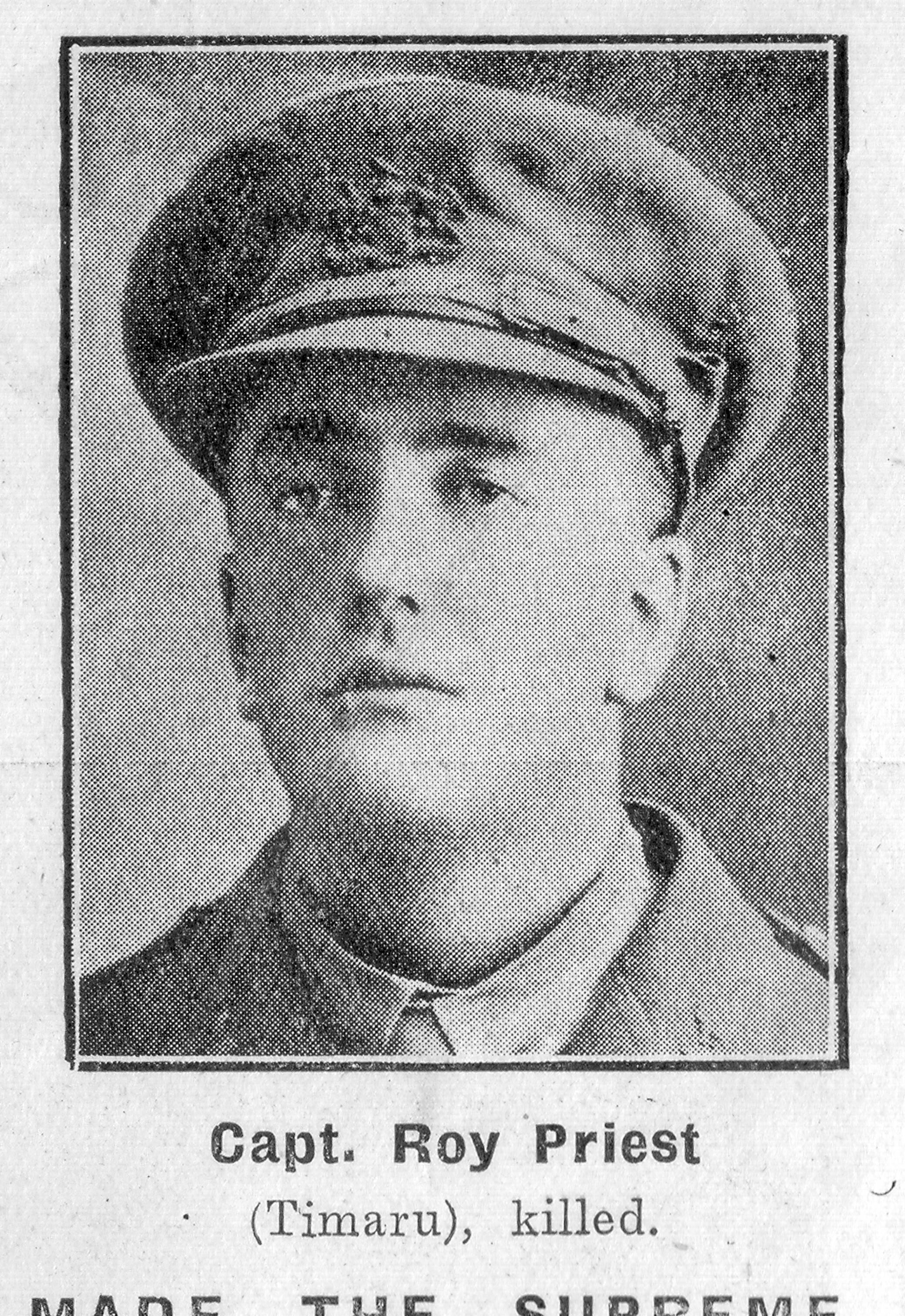 Roy Simpson Priest - Online Cenotaph - Auckland War Memorial Museum