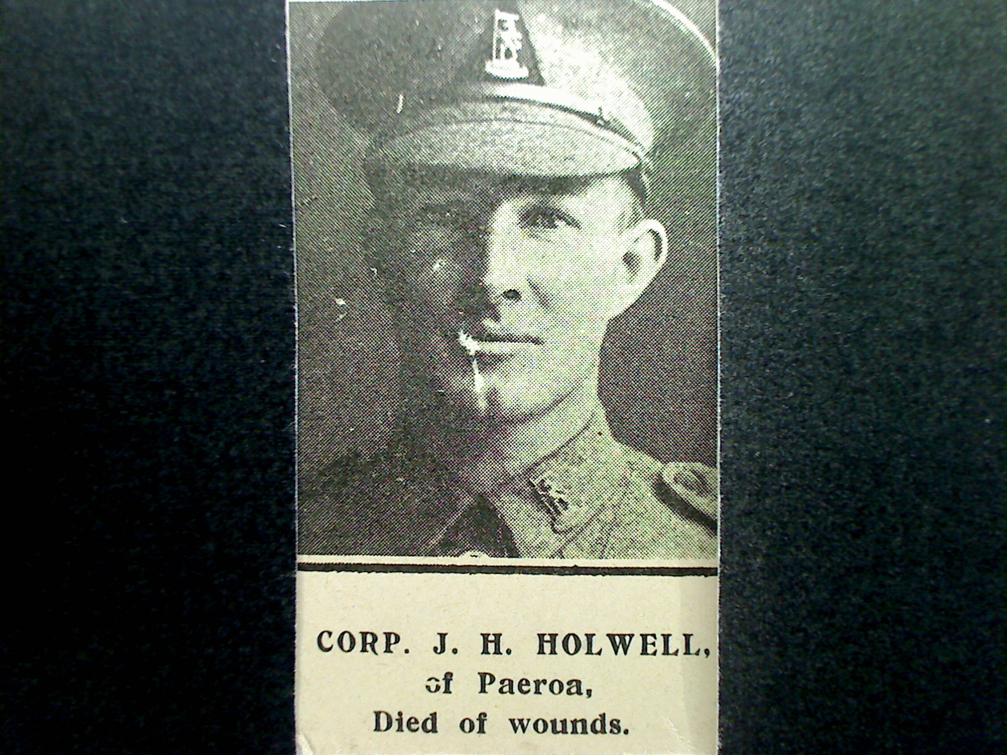 John Henry Holwell - Online Cenotaph - Auckland War Memorial Museum
