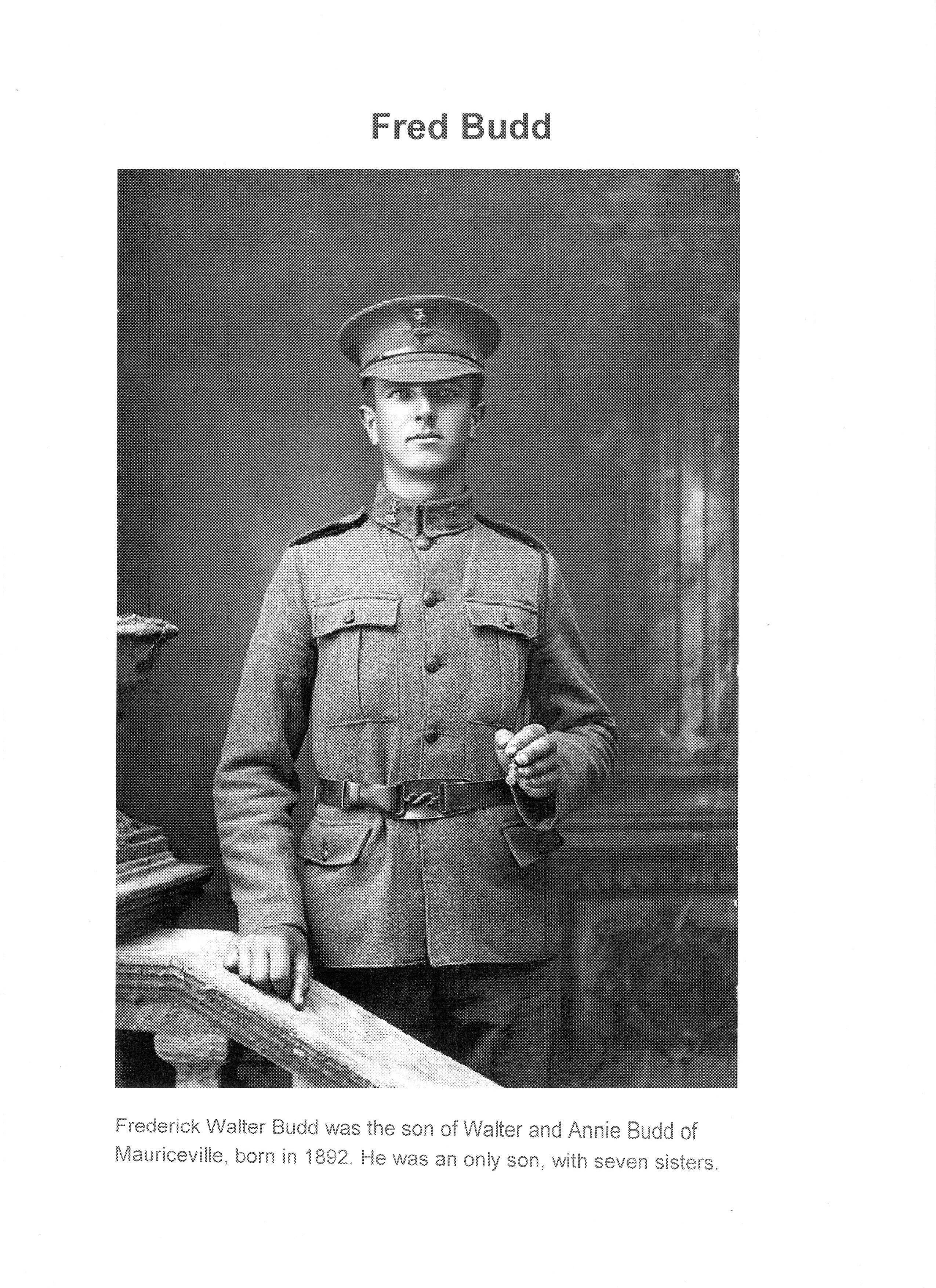 Frederick Walter Budd - Online Cenotaph - Auckland War Memorial Museum