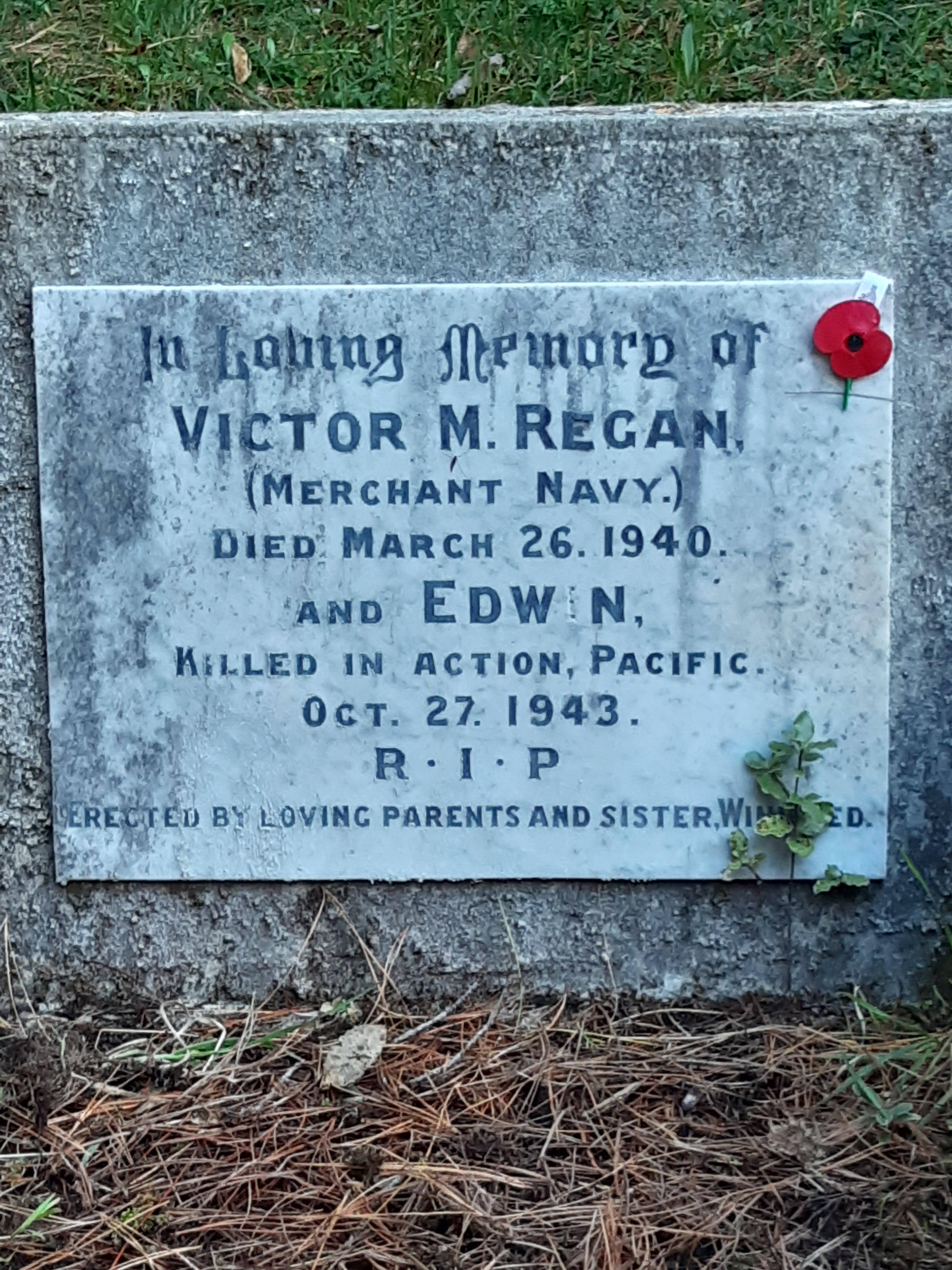 Edwin Adrian Regan - Online Cenotaph - Auckland War Memorial Museum