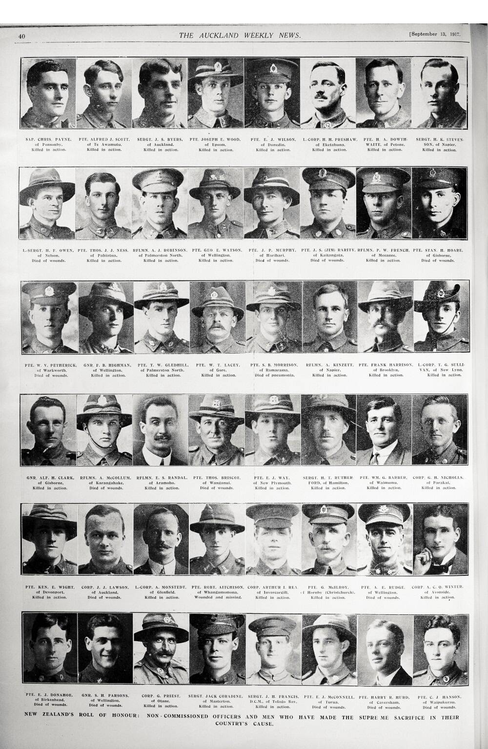 Thomas Jeremiah Joseph Ness - Online Cenotaph - Auckland War Memorial ...