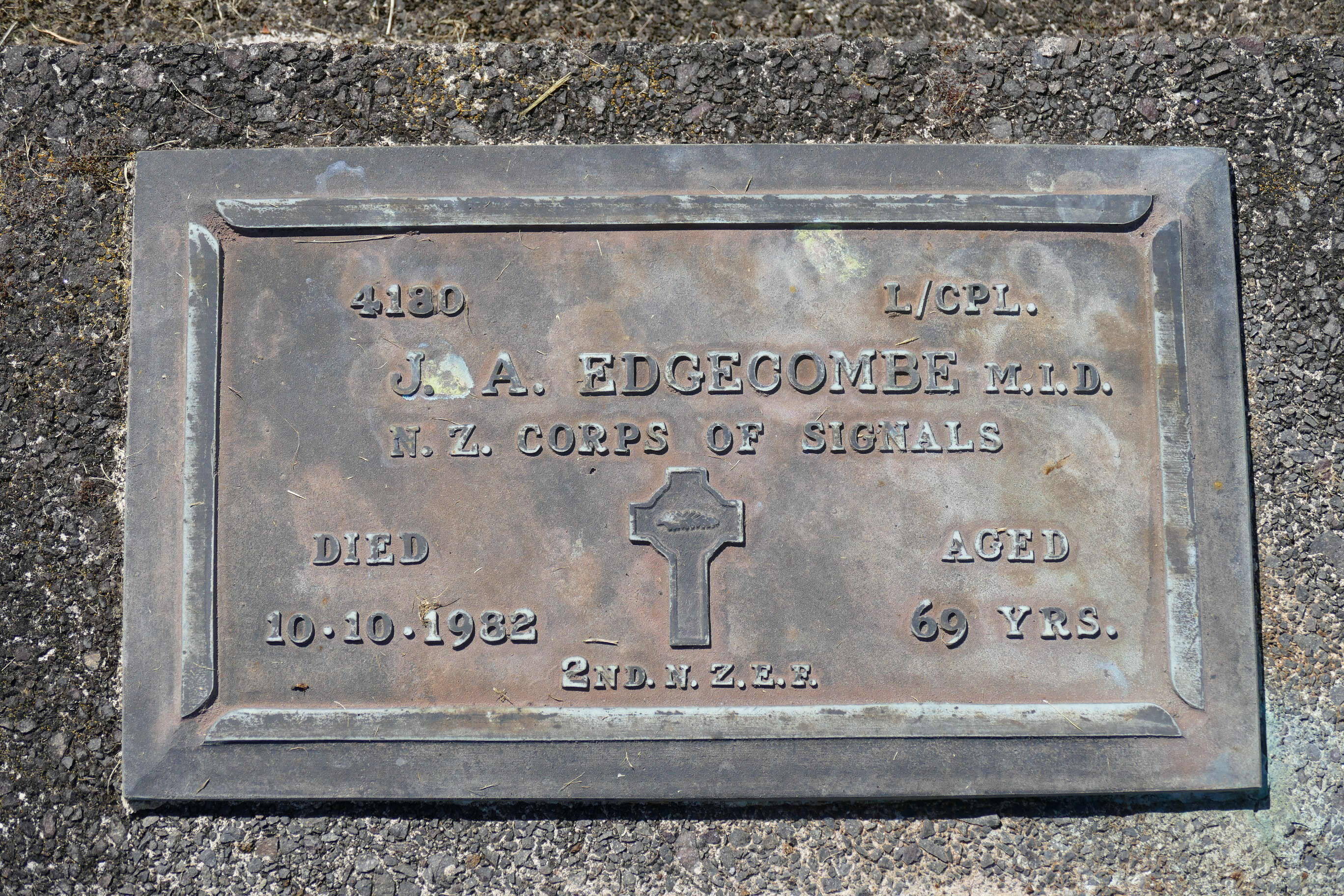 Jack Alexander Edgecombe - Online Cenotaph - Auckland War Memorial Museum