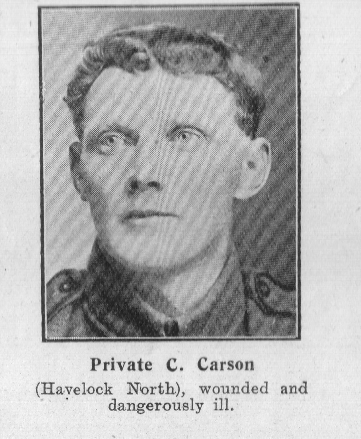 Charles Carson - Online Cenotaph - Auckland War Memorial Museum