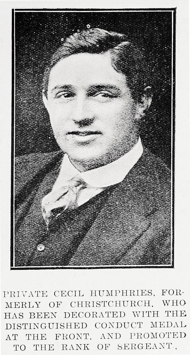 Cecil Frederick George Humphries - Online Cenotaph - Auckland War ...