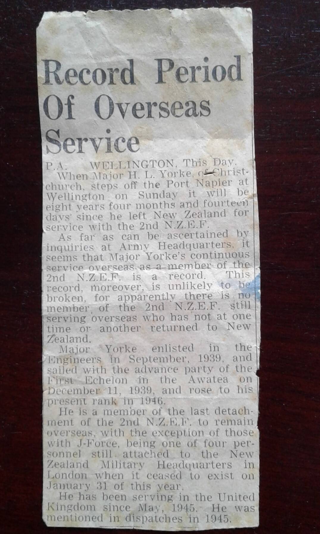 Harold Louis Yorke - Online Cenotaph - Auckland War Memorial Museum