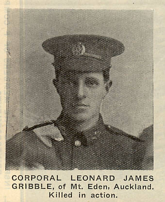 Leonard James Gribble - Online Cenotaph - Auckland War Memorial Museum
