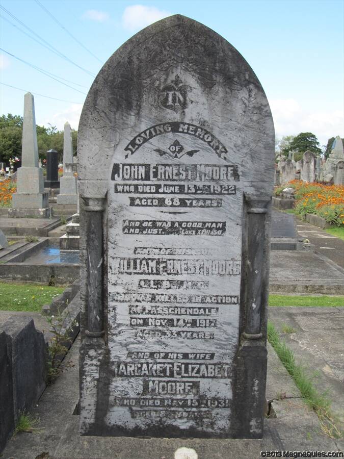 William Ernest Moore - Online Cenotaph - Auckland War Memorial Museum
