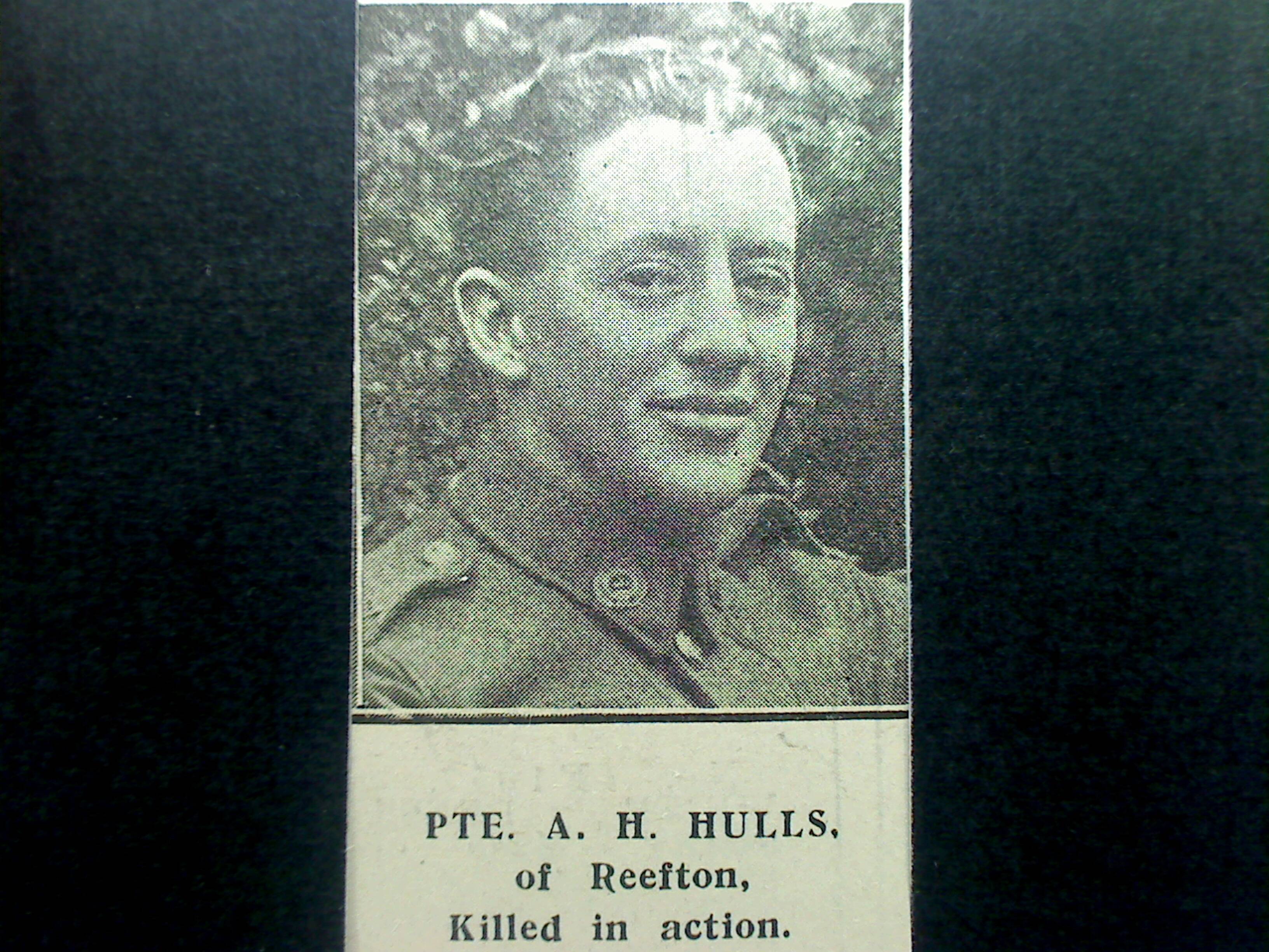 Alfred Henry Hulls - Online Cenotaph - Auckland War Memorial Museum