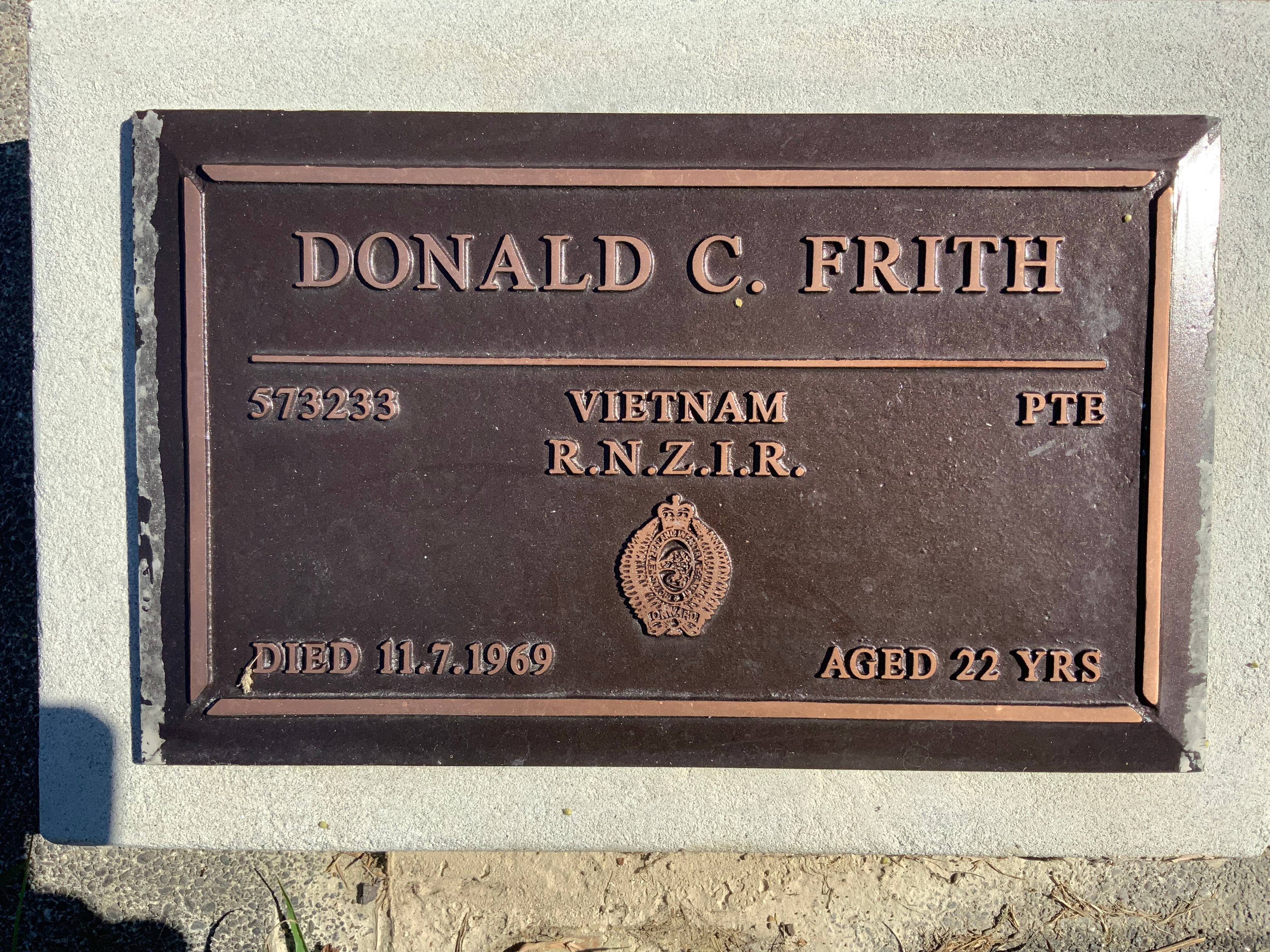 Donald Campbell Frith - Online Cenotaph - Auckland War Memorial Museum