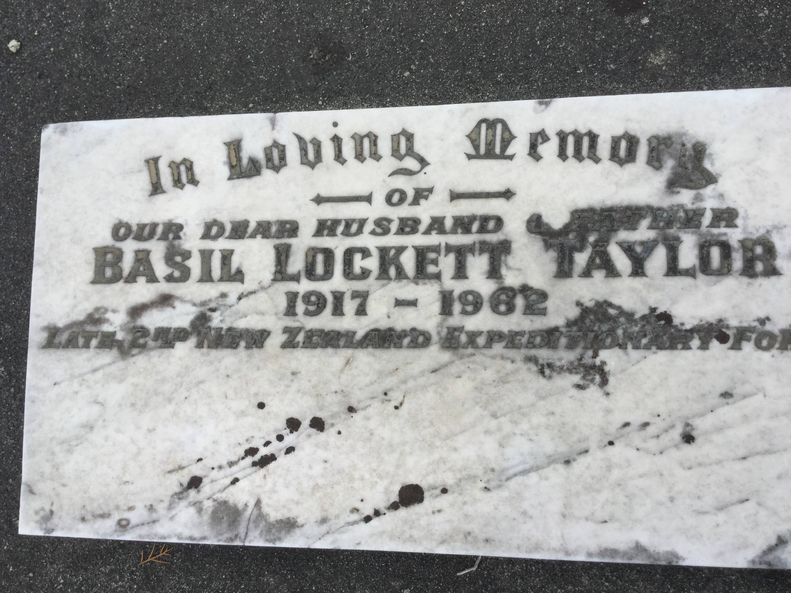 Basil Lockett Taylor - Online Cenotaph - Auckland War Memorial Museum