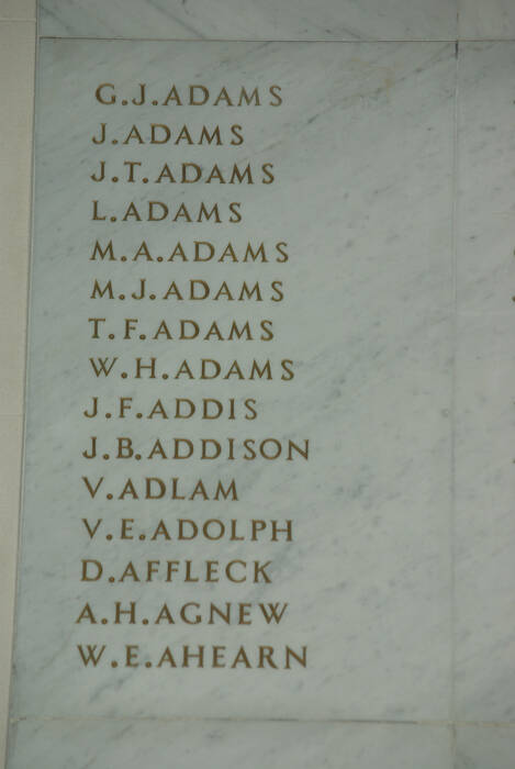Thomas Francis Adams - Online Cenotaph - Auckland War Memorial Museum