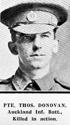 Thomas Donovan - Online Cenotaph - Auckland War Memorial Museum