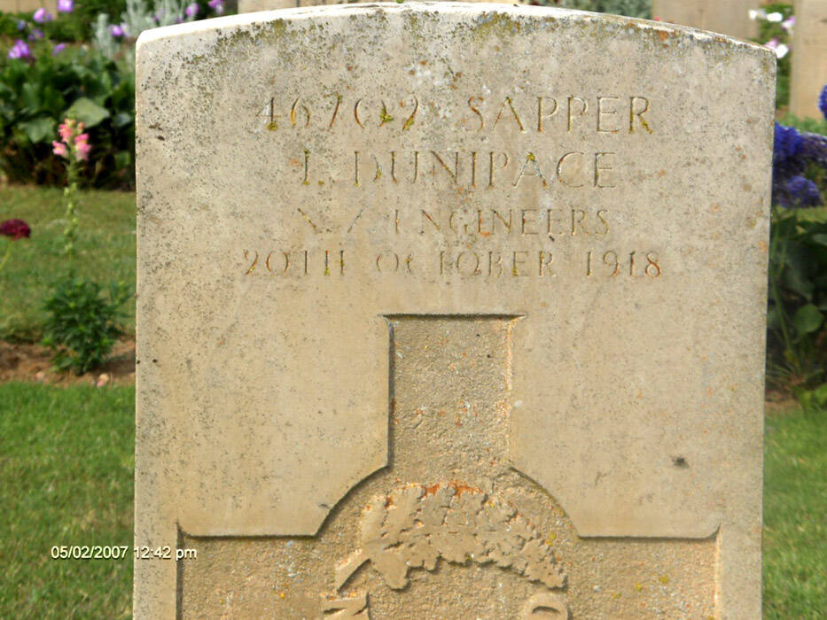 John Dunipace - Online Cenotaph - Auckland War Memorial Museum