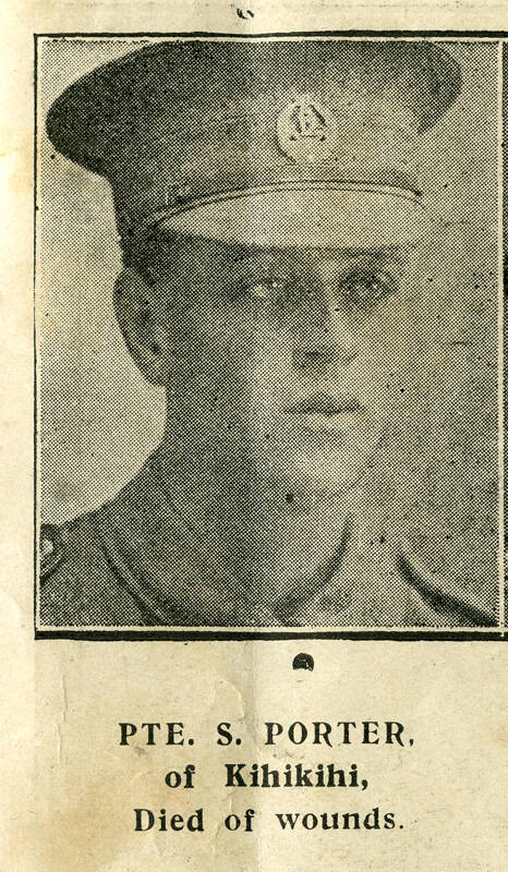 Samuel Porter - Online Cenotaph - Auckland War Memorial Museum