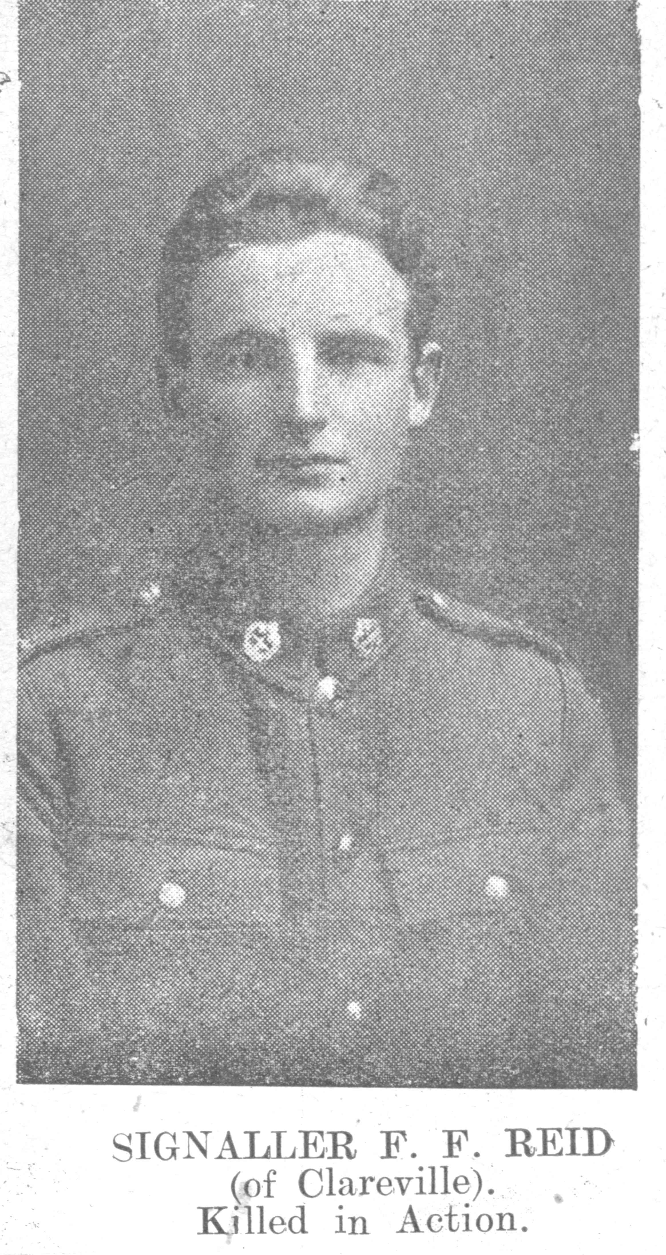 Frank Forbes Reid - Online Cenotaph - Auckland War Memorial Museum