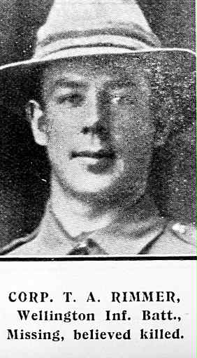 Thomas Alick Rimmer - Online Cenotaph - Auckland War Memorial Museum