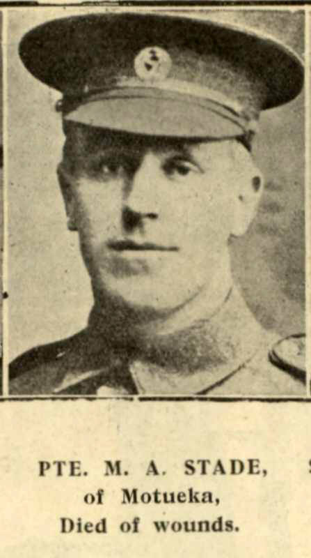 Maurice Alfred Stade - Online Cenotaph - Auckland War Memorial Museum