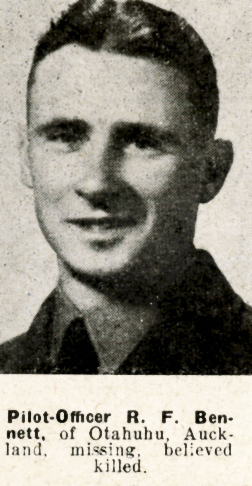 Raymond Frederick Bennett - Online Cenotaph - Auckland War Memorial Museum