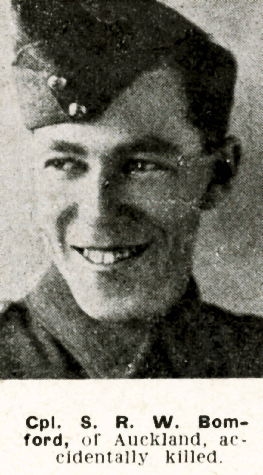 Stephen Robert William Bomford - Online Cenotaph - Auckland War ...