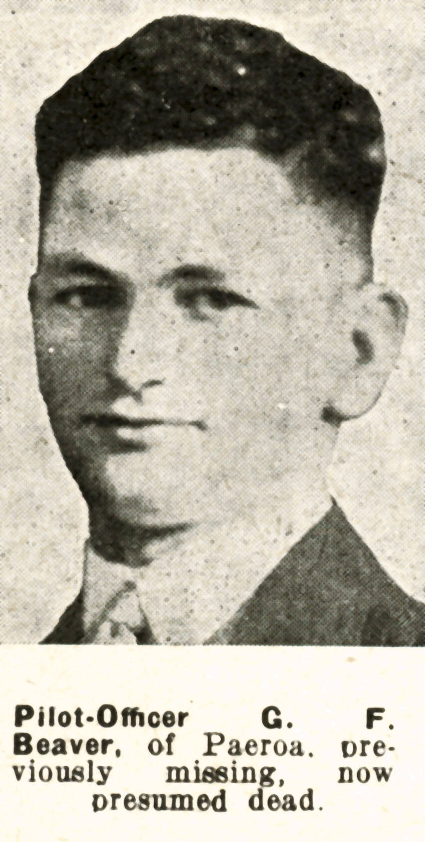 Gordon Findlay Beaver - Online Cenotaph - Auckland War Memorial Museum