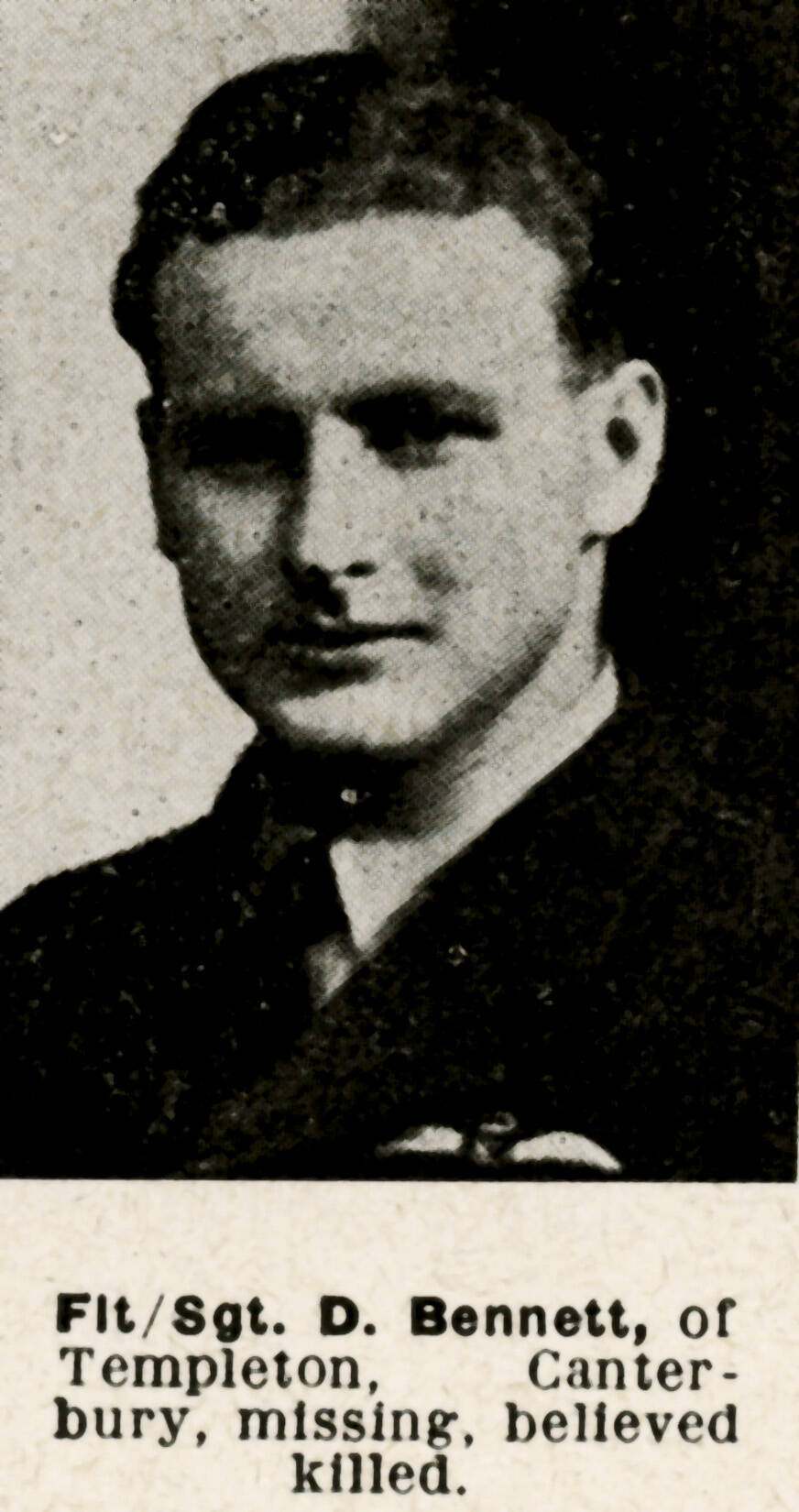 David Bennett - Online Cenotaph - Auckland War Memorial Museum