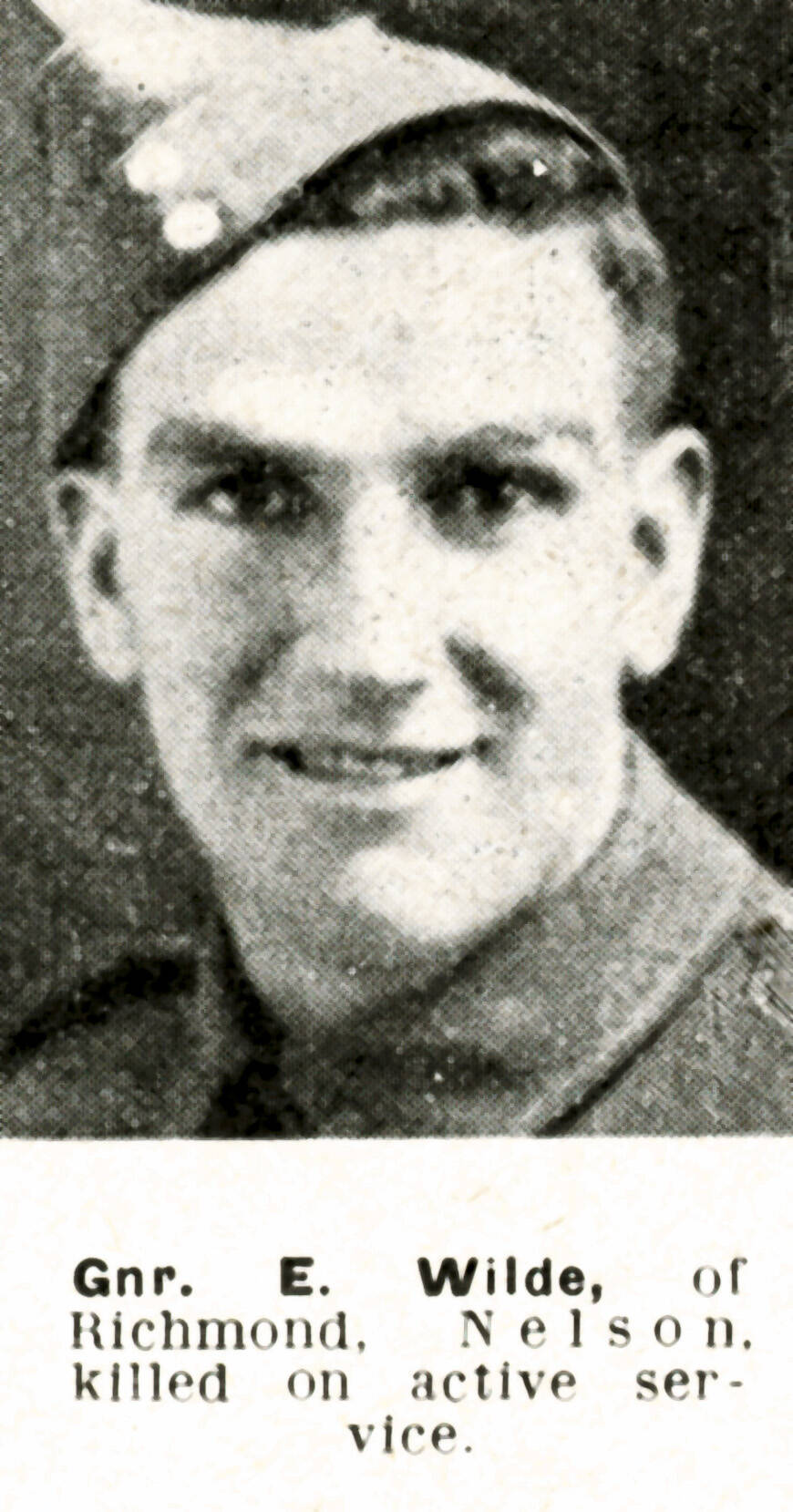 Eric Wilde - Online Cenotaph - Auckland War Memorial Museum