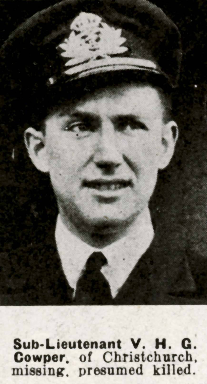 Valentine Henry George Cowper - Online Cenotaph - Auckland War Memorial ...