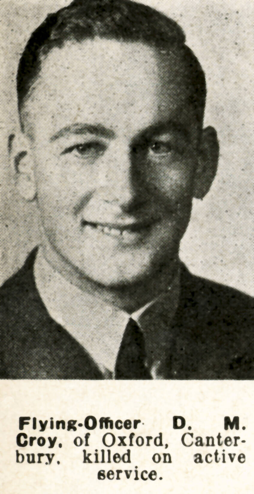 Douglas Marchbank Croy - Online Cenotaph - Auckland War Memorial Museum