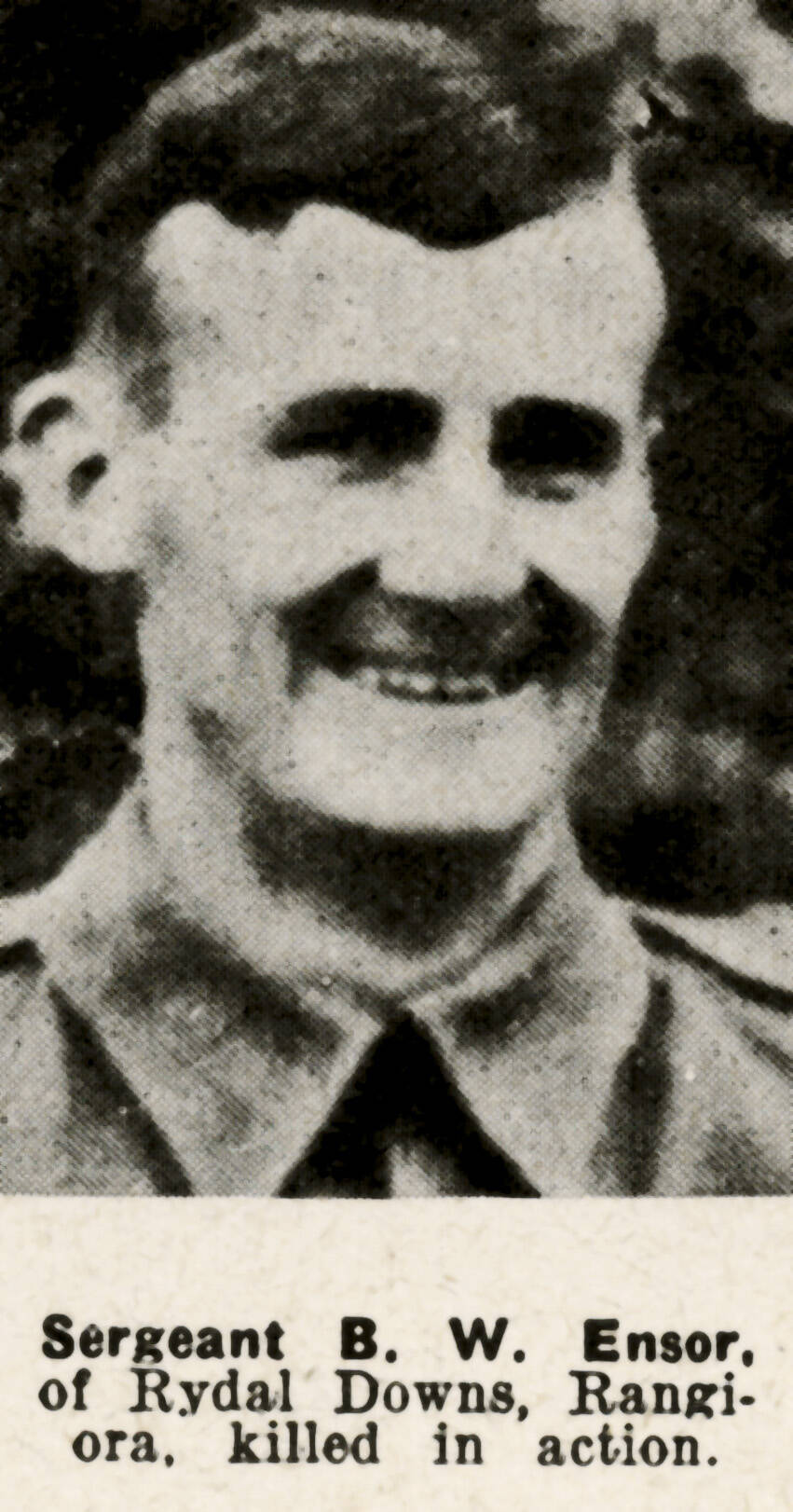 Brian Wilmcote Ensor - Online Cenotaph - Auckland War Memorial Museum