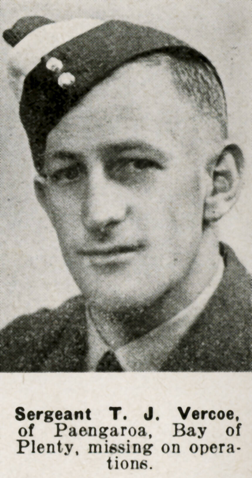 Terence James Vercoe - Online Cenotaph - Auckland War Memorial Museum