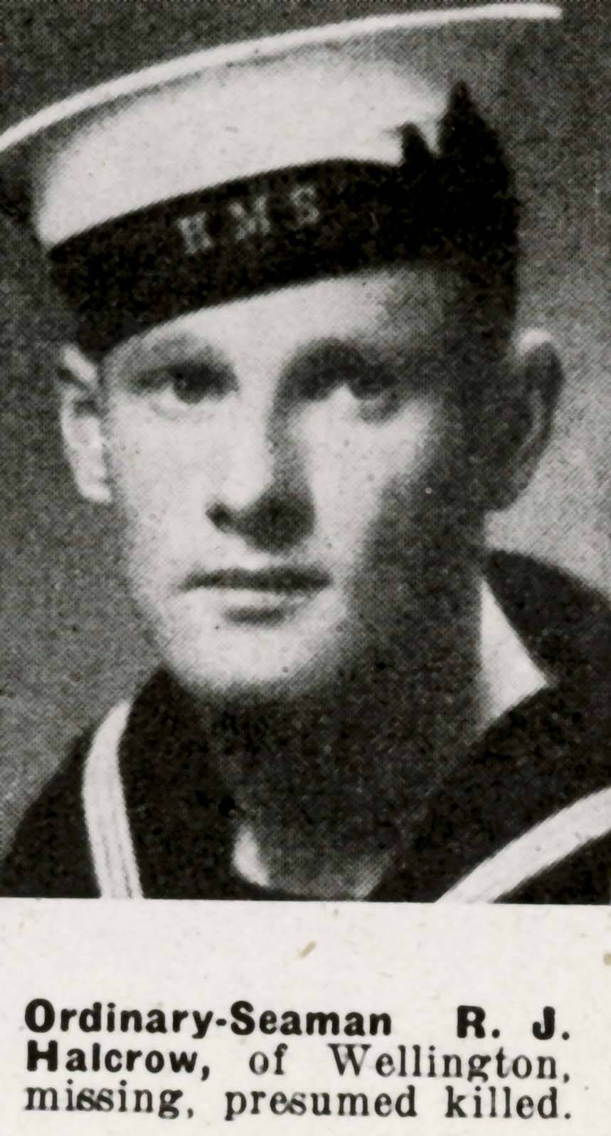 Robert John Halcrow - Online Cenotaph - Auckland War Memorial Museum