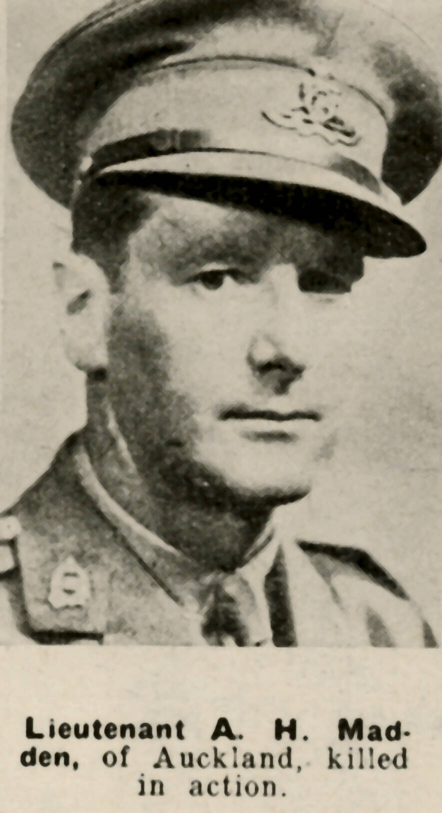 Arthur Harold Madden - Online Cenotaph - Auckland War Memorial Museum