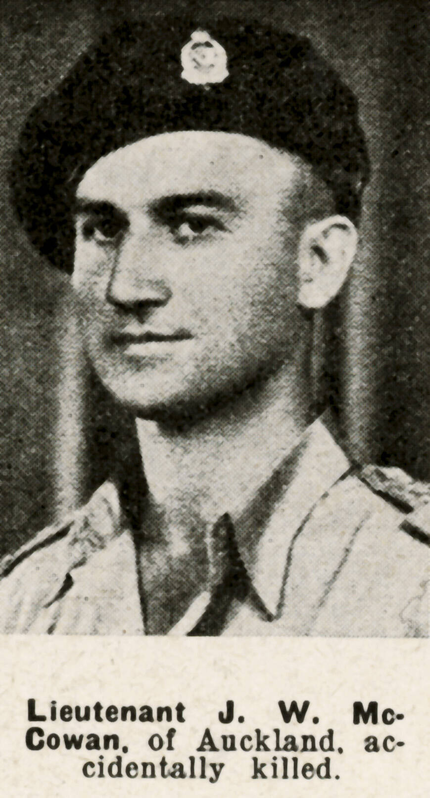 Jack Worrall McCowan - Online Cenotaph - Auckland War Memorial Museum