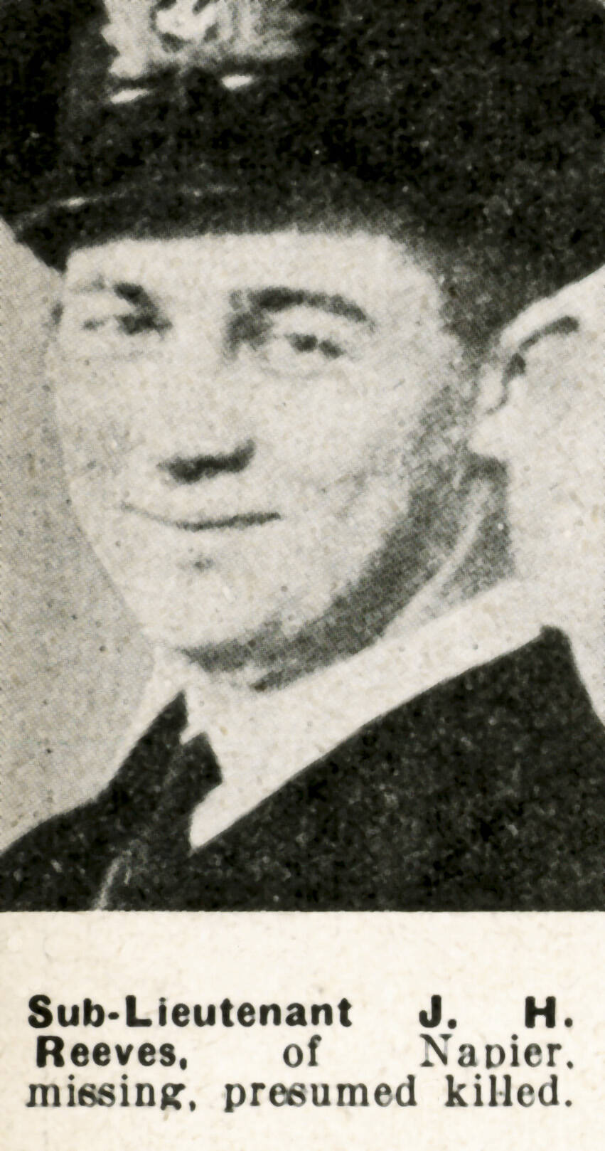 John Henry Reeves - Online Cenotaph - Auckland War Memorial Museum