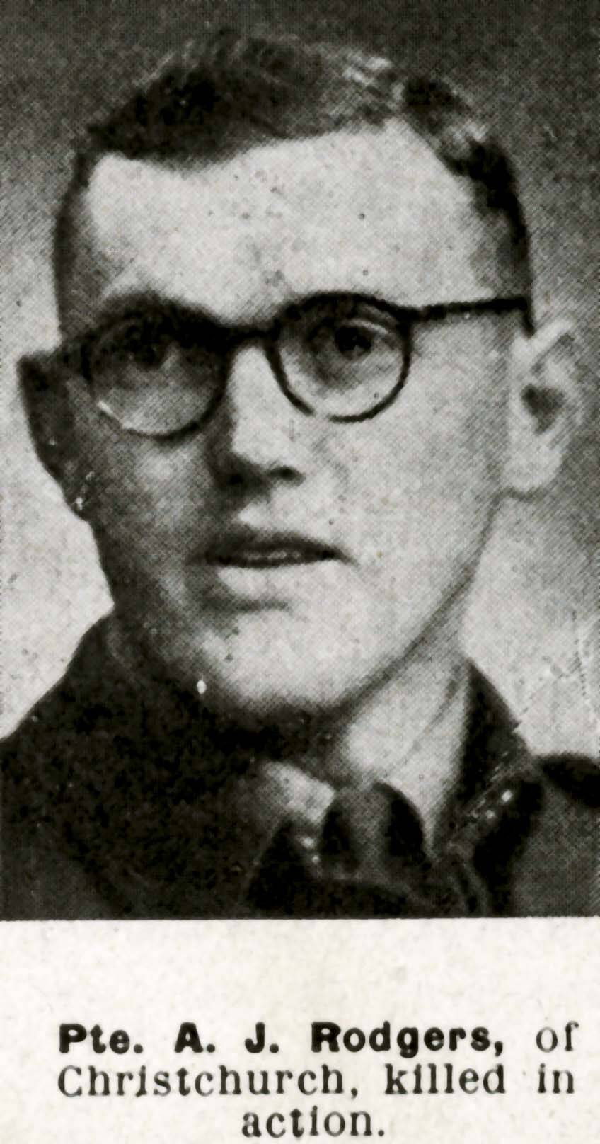 Arthur John Rodgers - Online Cenotaph - Auckland War Memorial Museum