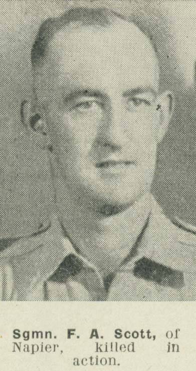 Fredrick Albert Scott - Online Cenotaph - Auckland War Memorial Museum