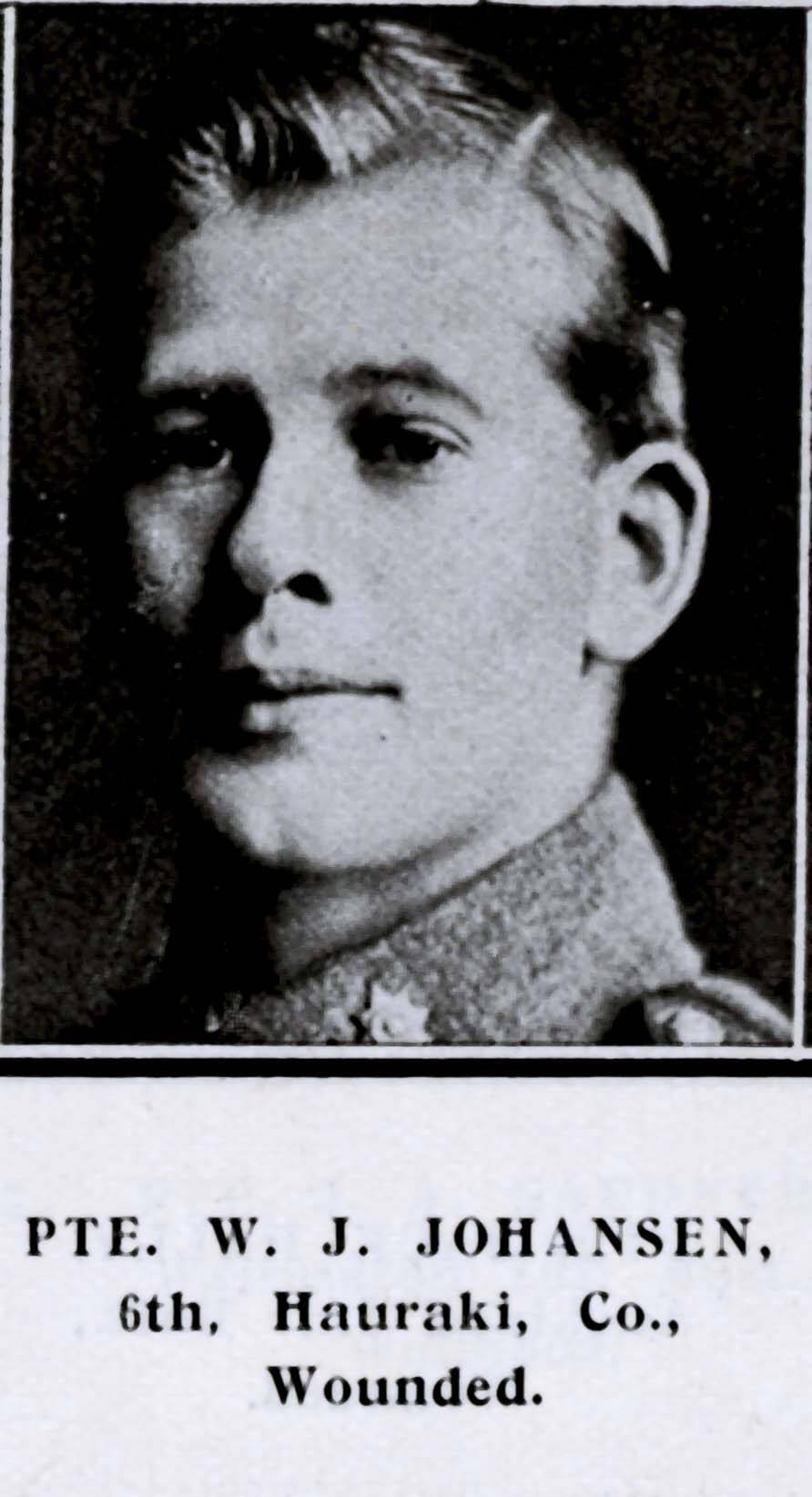 William John Johansen - Online Cenotaph - Auckland War Memorial Museum
