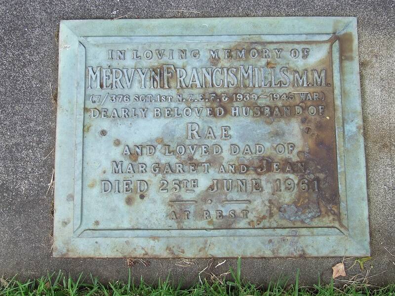 Mervyn Francis Mills - Online Cenotaph - Auckland War Memorial Museum