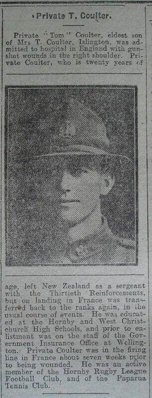 Thomas Andrew Coulter - Online Cenotaph - Auckland War Memorial Museum