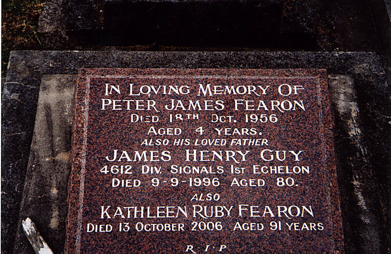 James Henry Guy Fearon - Online Cenotaph - Auckland War Memorial Museum