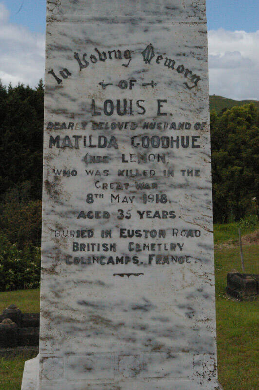 Louis Edward Goodhue - Online Cenotaph - Auckland War Memorial Museum