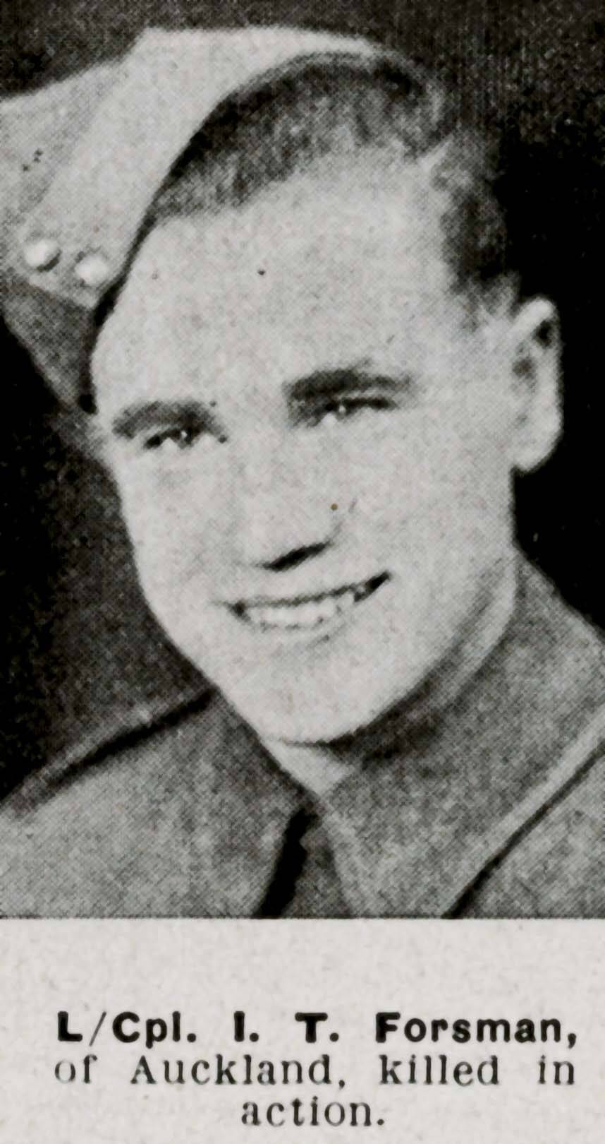 Ivan Thomas Forsman - Online Cenotaph - Auckland War Memorial Museum