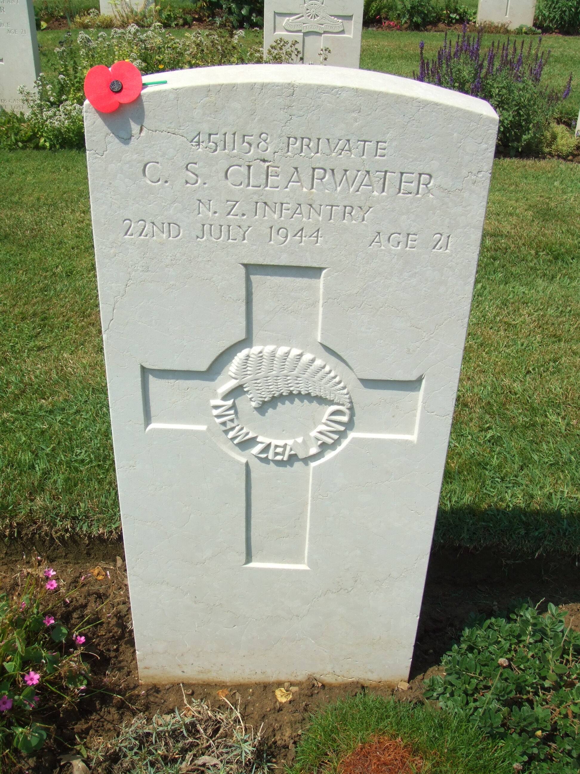 Colin Souter Clearwater - Online Cenotaph - Auckland War Memorial Museum