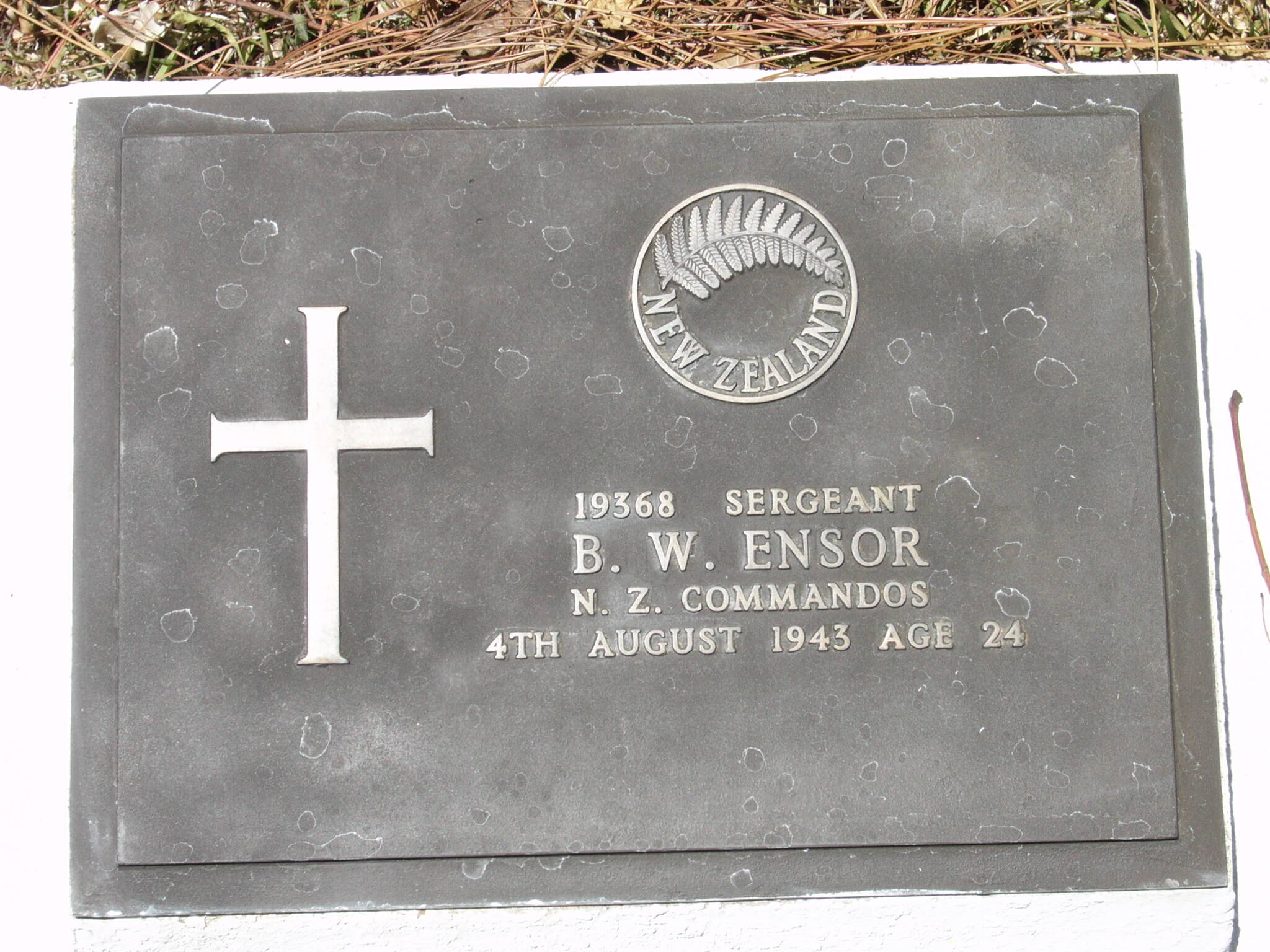 Brian Wilmcote Ensor - Online Cenotaph - Auckland War Memorial Museum