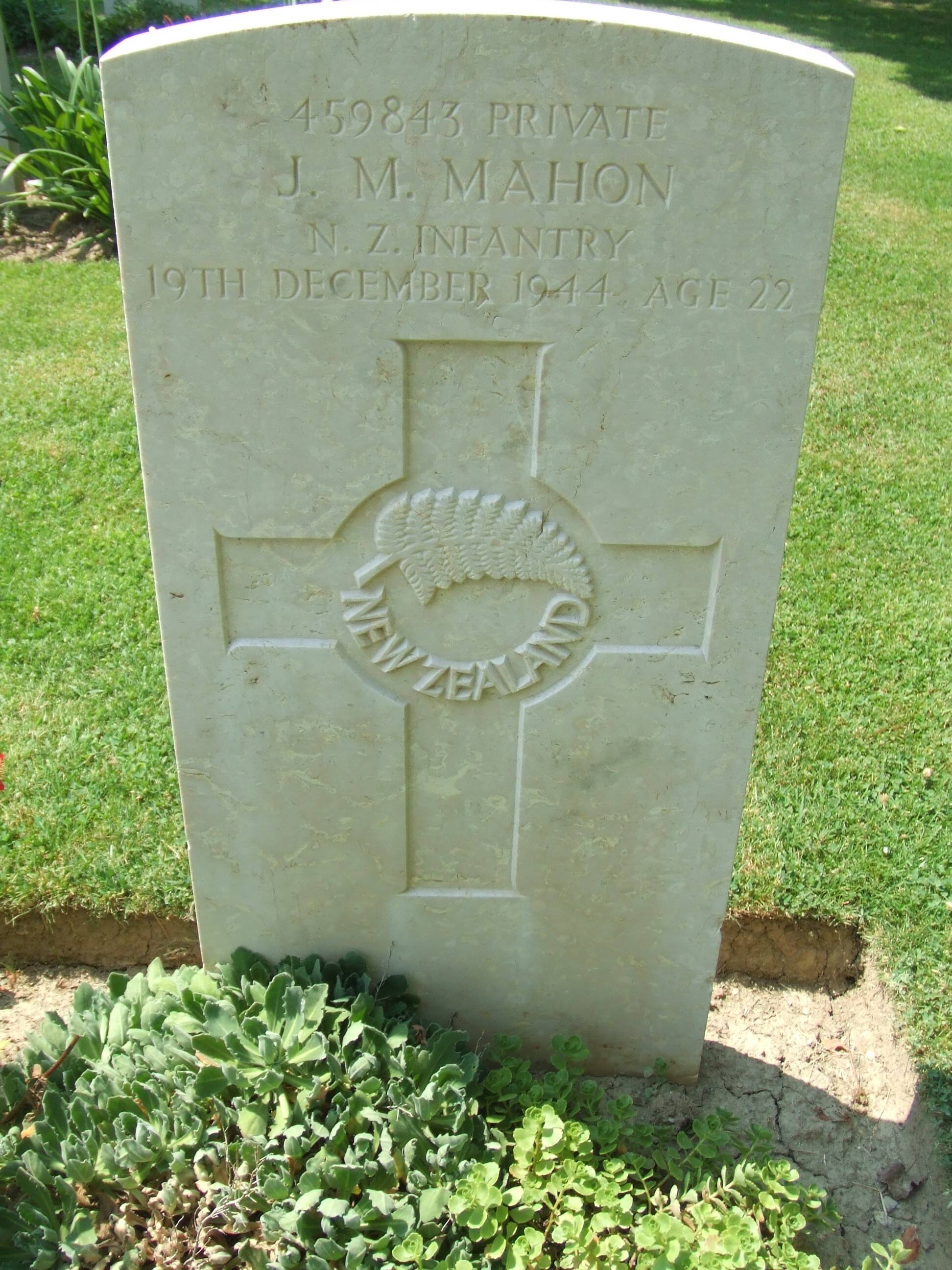 Joseph Martin Mahon - Online Cenotaph - Auckland War Memorial Museum