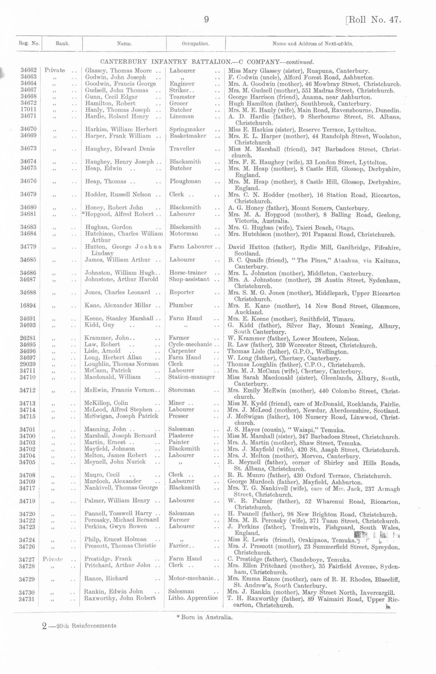 Thomas Heap - Online Cenotaph - Auckland War Memorial Museum